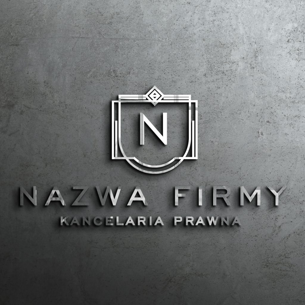 Przestrzenne logo dla prawnika z abstrakcyjną literką